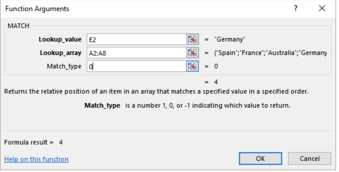 How To Use Match Function In Excel Excelchat