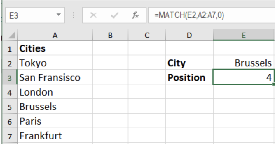 How To Use Match Function In Excel Excelchat
