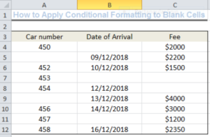 How to Apply Conditional Formatting to Blank Cells | Excelchat