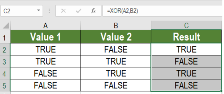 Excel Formula: How to use the Excel XOR function - Excelchat