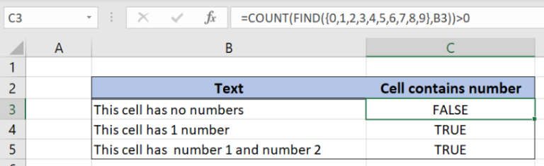 Excel formula: Cell contains number - Excelchat