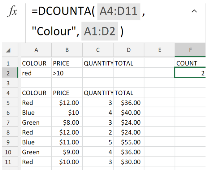 How to use the Excel DCOUNTA function - Excelchat