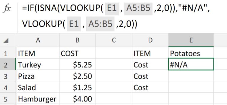 Excel Formula: How to use the Excel ISNA function - Excelchat