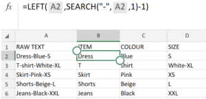 Excel formula: Split text string at specific character