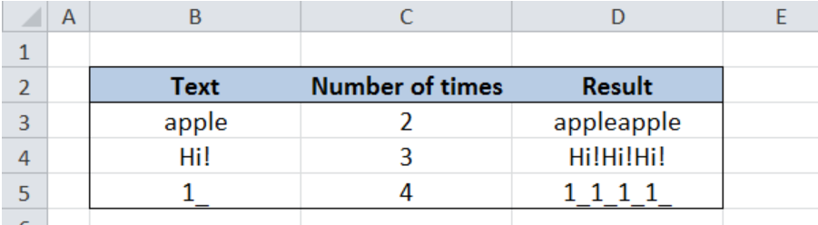 Excel Formula: How to use the Excel REPT function - Excelchat