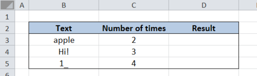 Excel Formula How To Use The Excel Rept Function Excelchat 3687