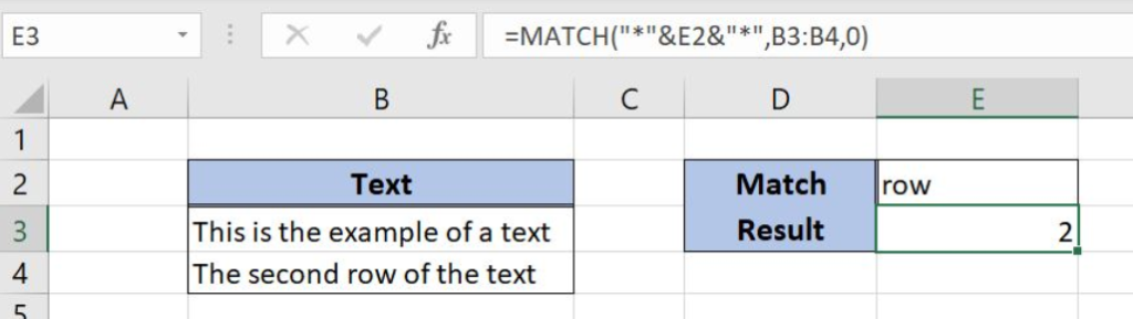 Excel Formula Position Of First Partial Match Excelchat