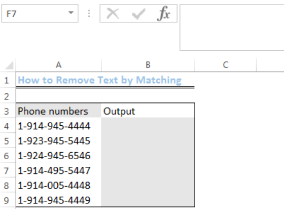 Excel formula: Remove text by matching