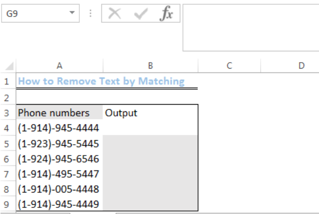 Excel formula: Remove text by matching