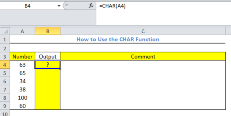 How to use the Excel CHAR function - Excelchat
