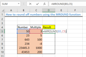 How to use the Excel MROUND function - Excelchat