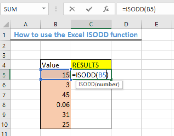 How to use the Excel ISODD function - Excelchat