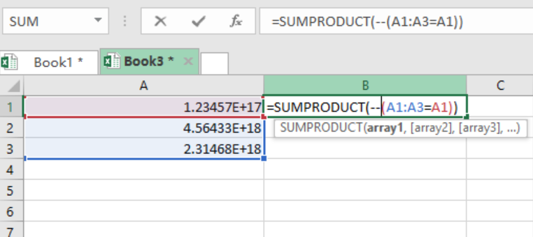 Excel Formula Count Long Numbers Without Countif