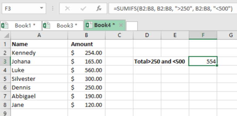 Excel formula: Sum if between - Excelchat