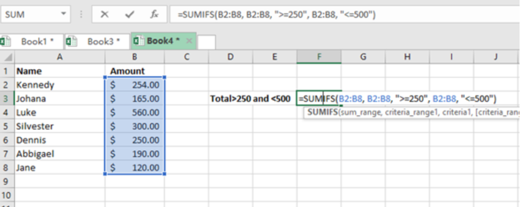Excel formula: Sum if between - Excelchat