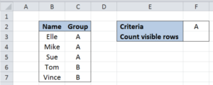 Excel formula: Count visible rows only with criteria - Excelchat