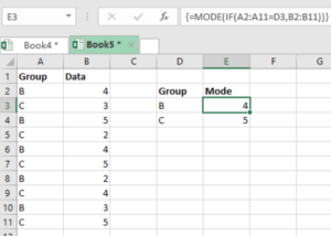 Excel formula: Conditional mode with criteria - Excelchat