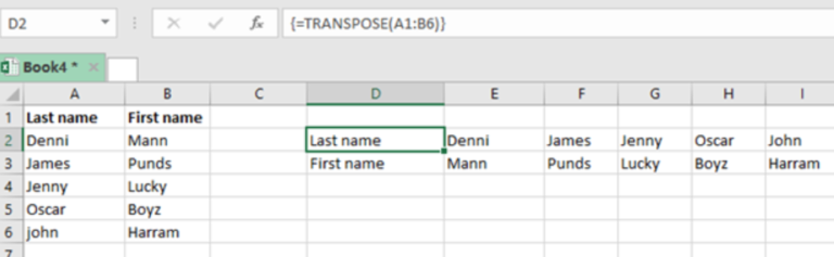 Excel formula: Flip table rows to columns - Excelchat