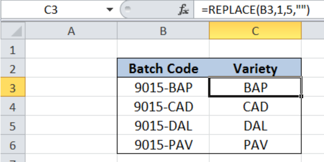 Excel formula: Remove text by position