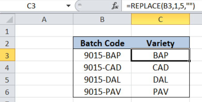 Excel formula: Remove text by position