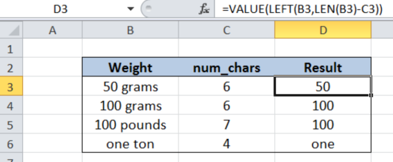 Excel formula: Remove characters from right