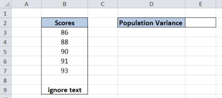 How to use the Excel VARP function