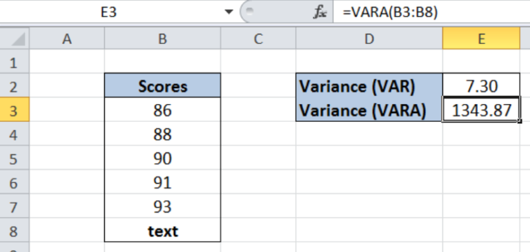 How to use the Excel VARA function - Excelchat