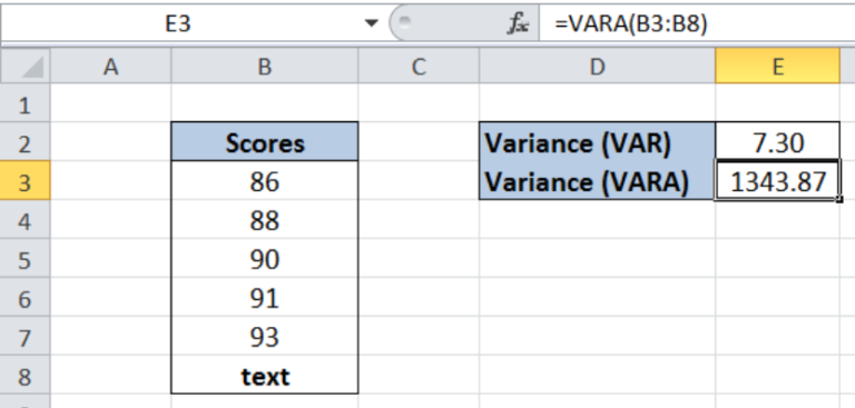 How to use the Excel VARA function - Excelchat