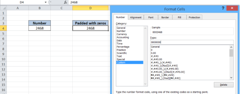 Excel formula: Pad a number with zeros - Excelchat