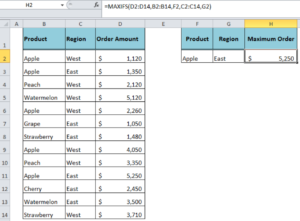 Excel formula: Maximum if multiple criteria - Excelchat
