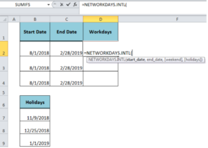 How to use the Excel NETWORKDAYS.INTL function