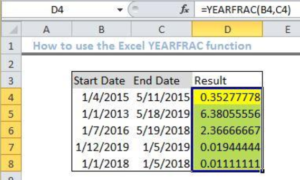 How to use the Excel YEARFRAC function - Excelchat