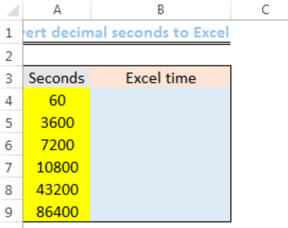Excel formula: Convert decimal seconds to Excel time - Excelchat