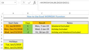 Excel Formula: How to use the Excel WORKDAY function - Excelchat