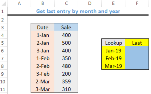 How To Get Last Entry By Month And Year In Excel Excelchat