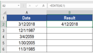 Excel formula: Get same date next month