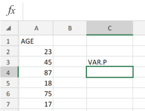 How to use the Excel VAR.P function