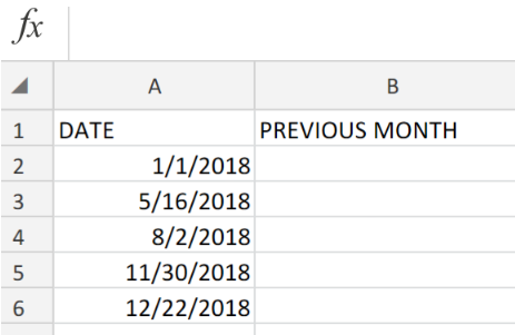 Excel formula: How to get first day of previous month