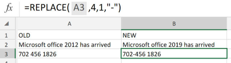 Excel formula: Replace one character with another - Excelchat