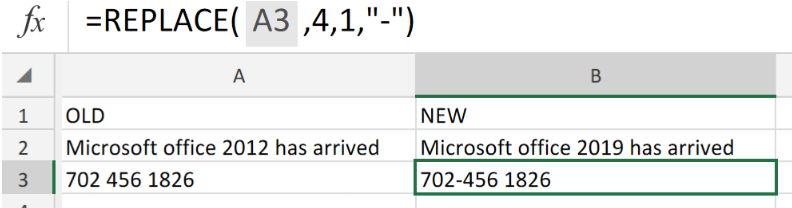 Excel formula: Replace one character with another - Excelchat
