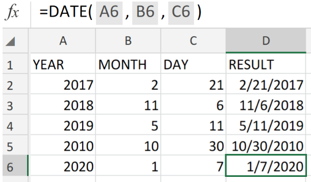 Excel formula: How to use the Excel DATE function - Excelchat