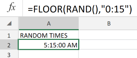 Excel formula: Random times at specific intervals - Excelchat