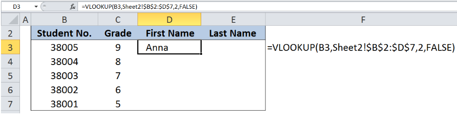 Excel formula: VLOOKUP from Another Sheet - Excelchat