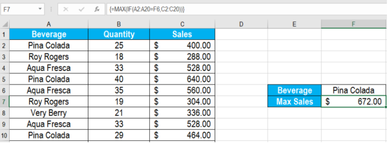 Excel formula: How to use the Max if Criteria Match - Excelchat