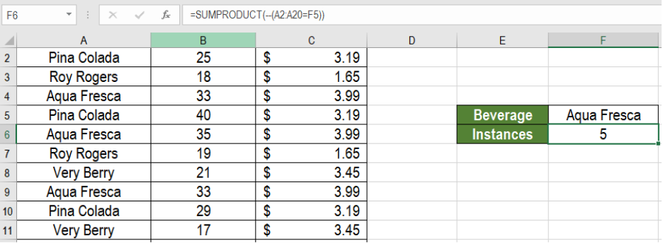 Excel Formua How To Use The Excel Sumproduct Function Excelchat