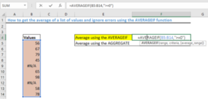 Excel formula: Average and ignore errors - Excelchat