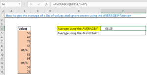 Excel formula: Average and ignore errors - Excelchat
