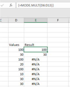How to use the Excel MODE.MULT function - Excelchat