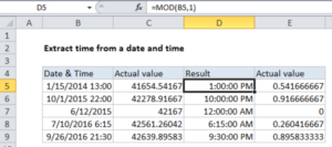 Excel formula: Extract time from a date and time - Excelchat