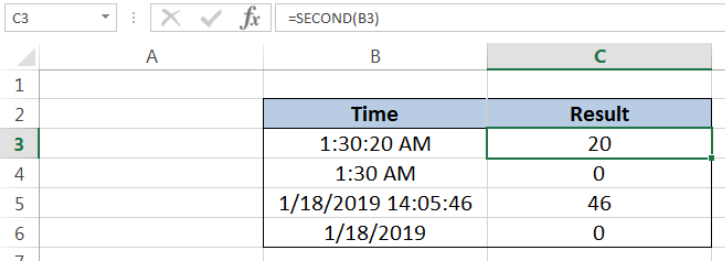How to use the Excel SECOND function - Excelchat